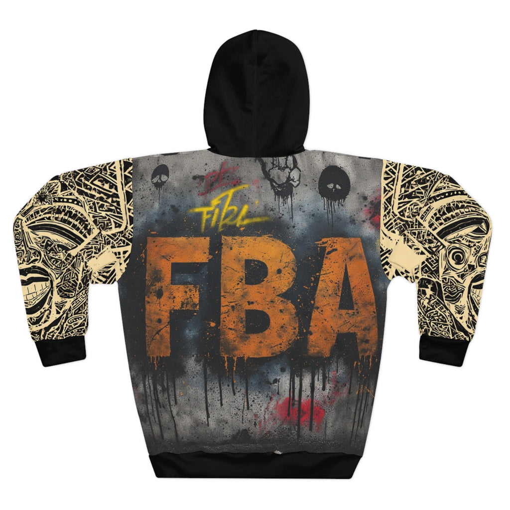 FBA- Graffiti Hoodie – Urban Streetwear Pullover with Tribal Sleeve Ar ...